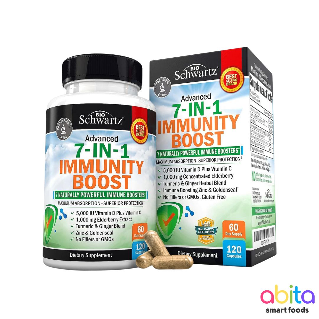 BIO Schwartz 7 in 1 Inmunity Boost 120 Capsules – ABITA Smart Foods